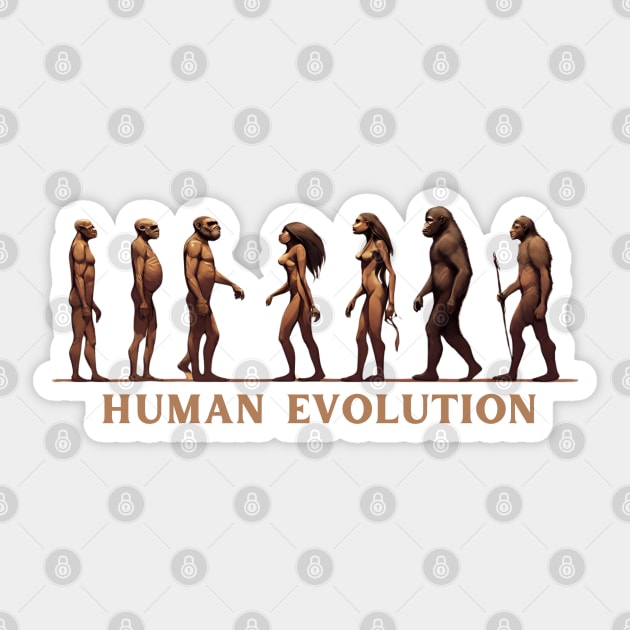 theory of human evolution - Evolution Theory - Sticker | TeePublic